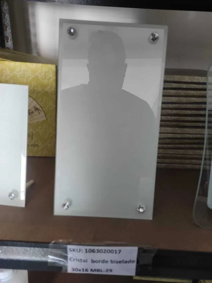 Cristal borde biselado 30x16 MBL-29 Sublimable – TIMG Peru