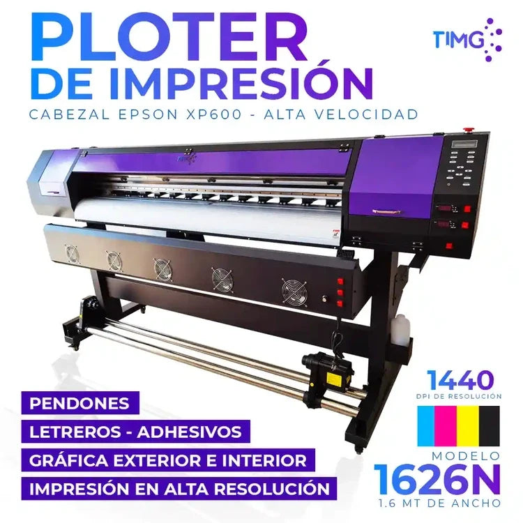 Plótter de impresión 160cm Ecosolvente o Sublimación Cabezal epson xp6 ...
